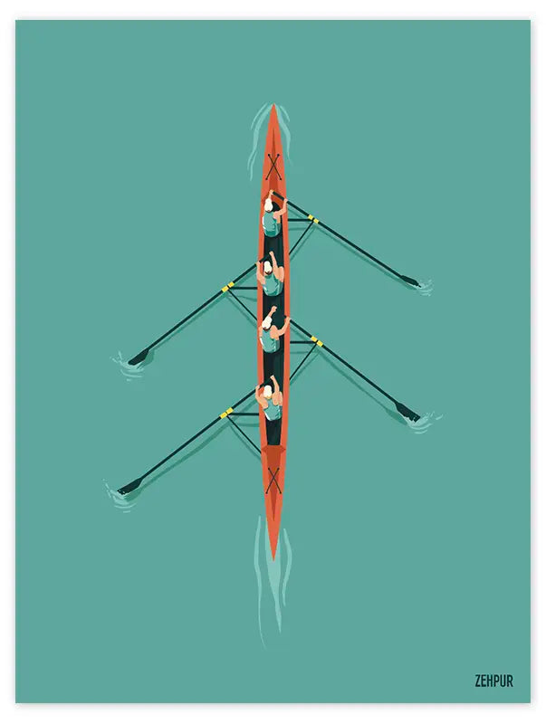 Rowing poster | Discover our sport posters | Zehpur