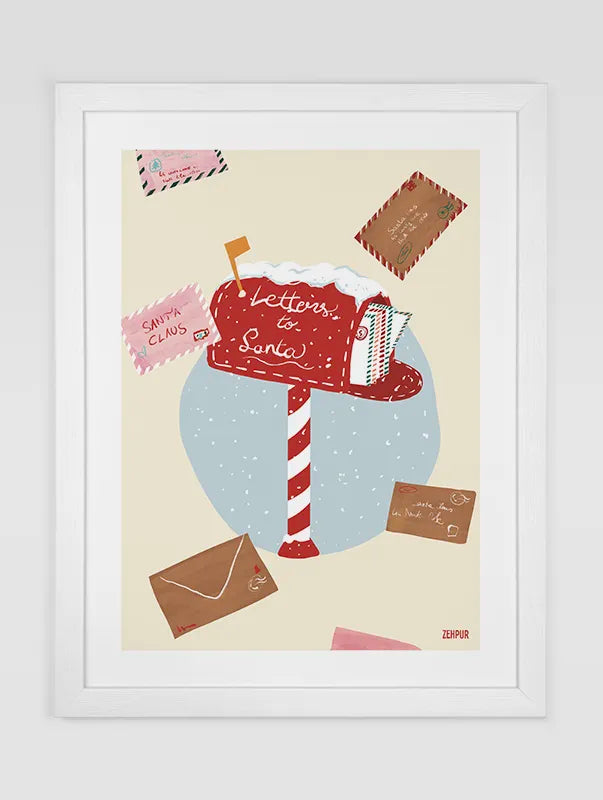 Santa's letterbox poster | Discover Christmas poster | Zehpur