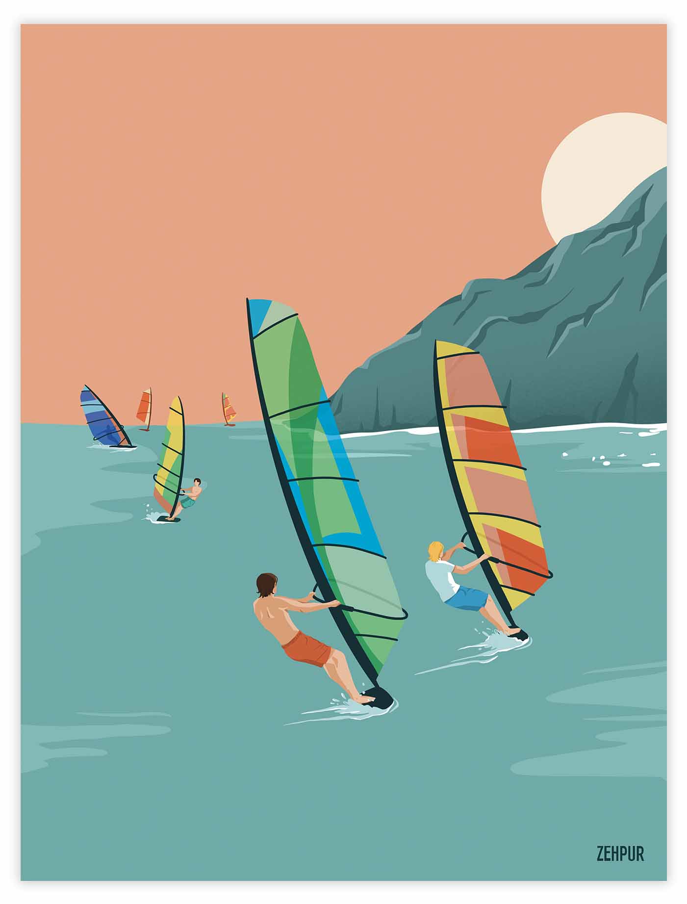 Windsurf poster | Discover our sport designs | Zehpur
